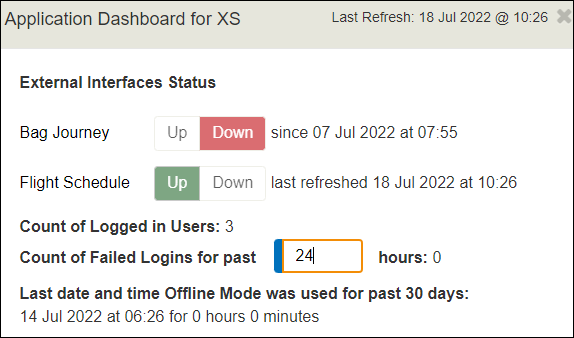 Display WorldTracer Application Dashboard